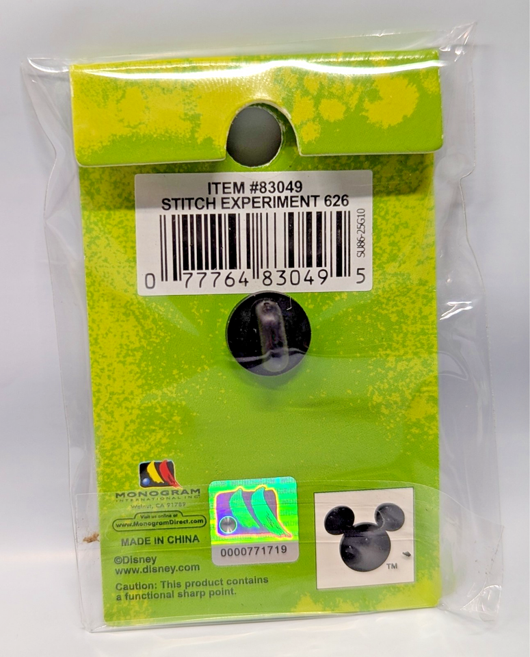 Disney Stitch Experiment 626 Enamel Pin. 1.50" New & Sealed | eBay