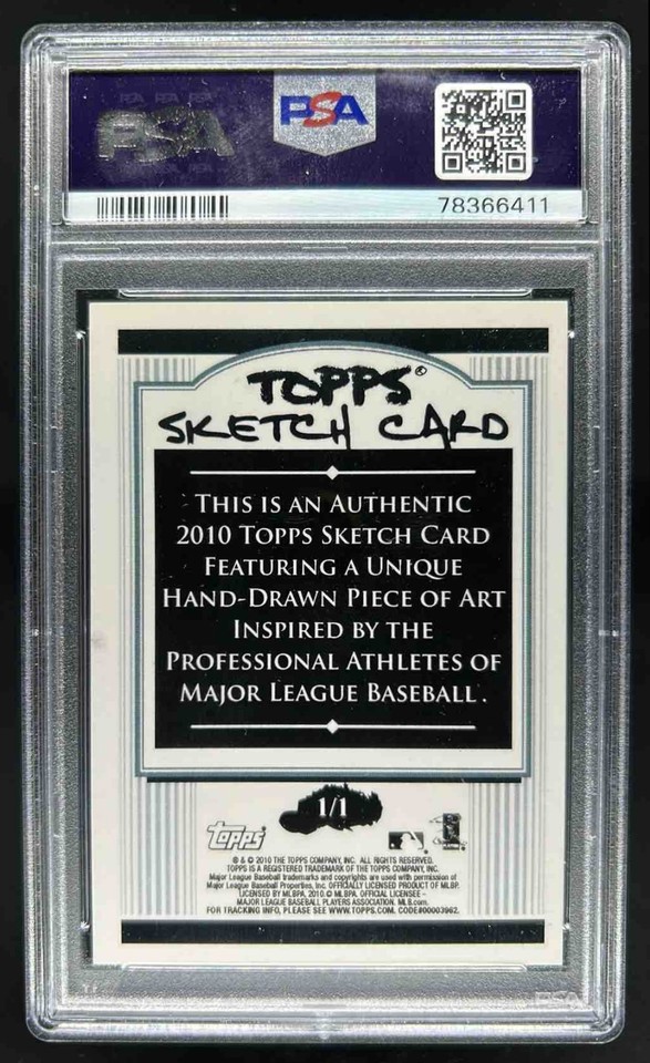 2010 Topps Justin Chung Sketch Mark Teixeira Artist Sketch Card #1/1 ...