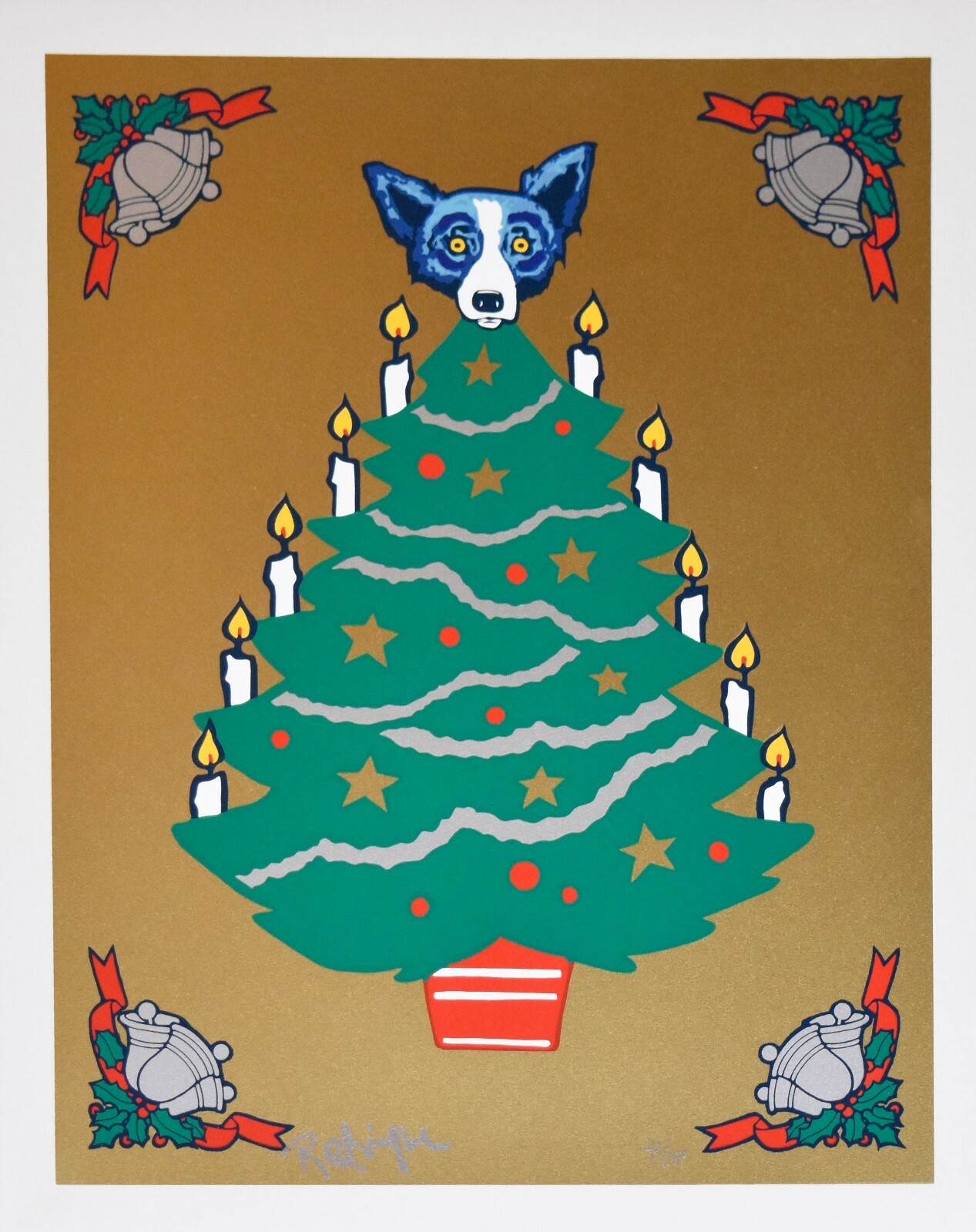 George Rodrigue Blue Dog "Tree Topper" Print Signed Numbered Artwork | eBay