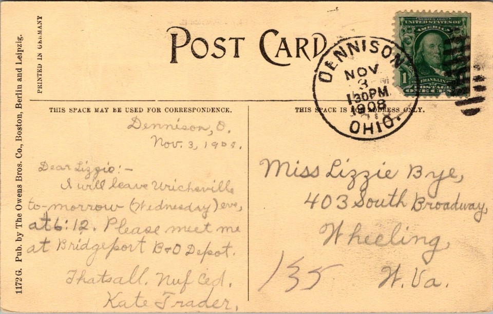 Postcard OH Dennison, Ohio; Post Office Building 1908 Ca | eBay