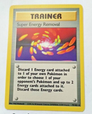 Pokémon Super Energy Removal Base Set 79/102 Regular Unlimited Rare ...