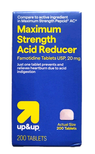 Famotidine 20 mg Maximum Strength Acid Reducer/Prevention 200 tabs Up ...