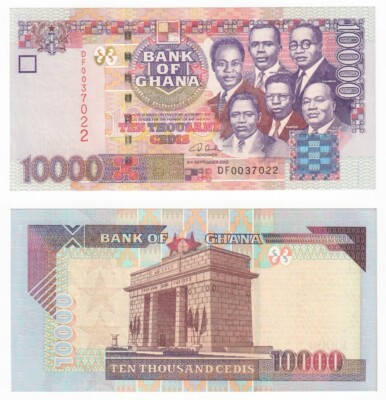 GHANA 10,000 Cedis Banknote (2002) P.35a - UNC | eBay