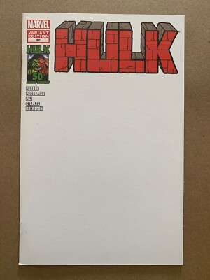 HULK (2008) #50 BLANK "SKETCH" VARIANT COVER VF/NM 1ST PRINTING MARVEL ...