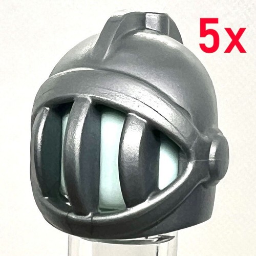 5 Pcs - LEGO Silver Castle Knight Headgear Head Piece Helmet Fantasy ...