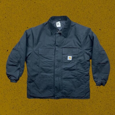 Carhartt Duck Jacket Mens XL Black | eBay