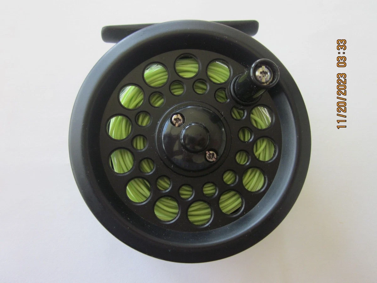 Martin Tuffy 63 Fliegenfischen Rolle mit schwarzer Katze 8' Gießstange ...