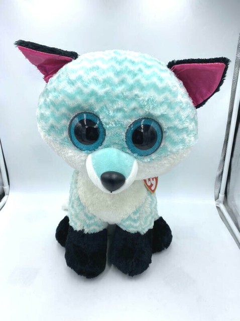 Ty Beanie Boos Claires Jumbo 17” Piper Fox Glitter Eyes Heart Tag 2017 ...