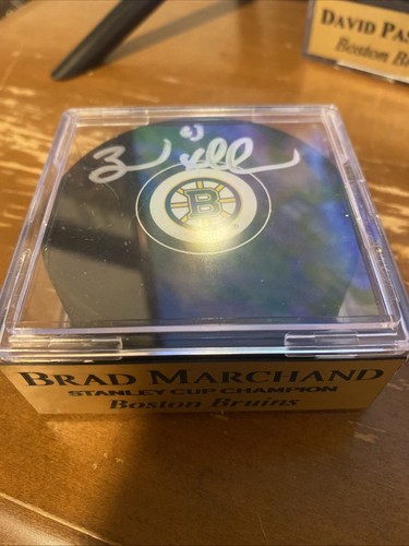 Brad Marchand Signed Official Game Puck Boston Bruins NHL Autograph | eBay