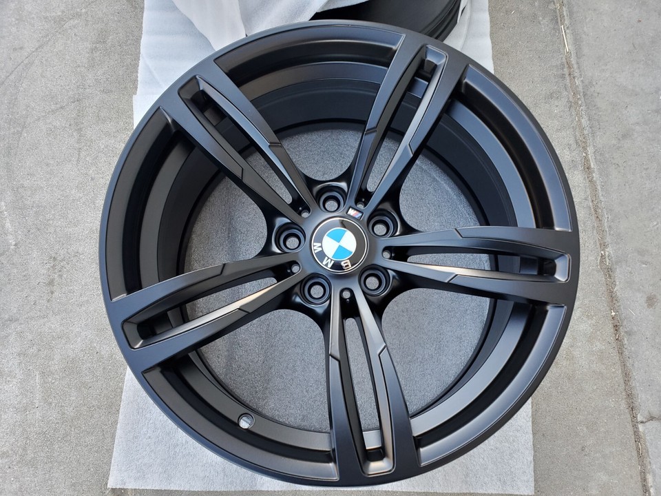 Original 19" BMW M3 M4 OEM 437M Satin Black 335 435 328 Wheels Rims ...