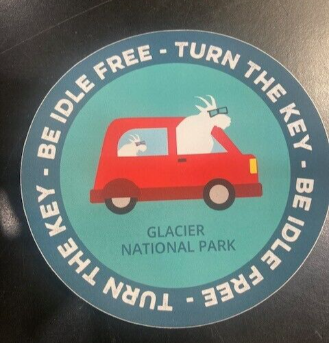 No Engine Idle - National Park Service NPS Sticker - Glacier National ...