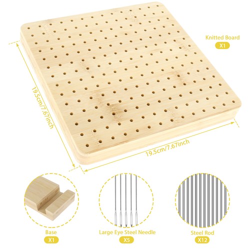 Blocking Board Kit with 10 Steel Rod Pin 7.7in Crochet Blocking Board ...