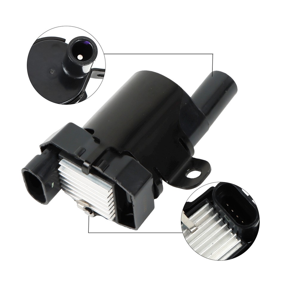 Set of 8 Round Ignition Coil Pack UF262 with Spark Plug and Wire For ...