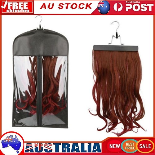 2× Wig Hangers Hair Extension Carrier Storage Bag Wig Dust Proof/Bag ...