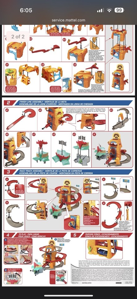 Mattel Disney Pixar Cars Radiator Springs Mountain Race Playset with 2 ...