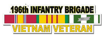 196th Infantry Brigade Vietnam Veteran 5.5" Window Sticker 'Officially ...