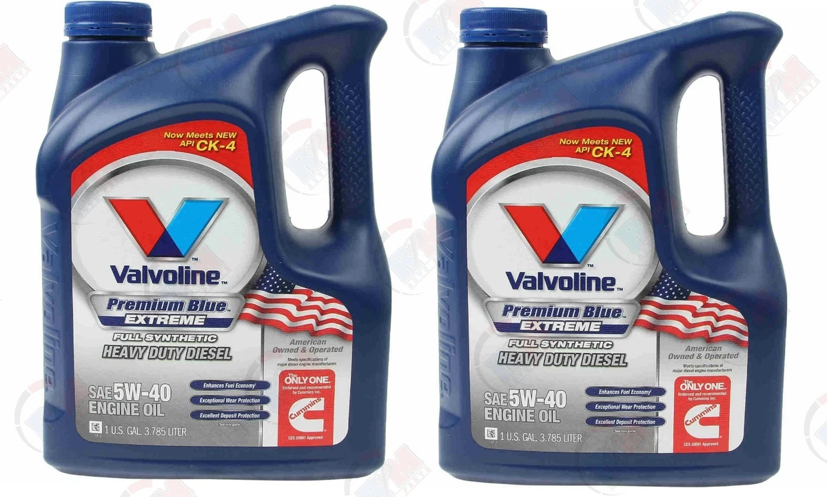 Valvoline 774038 Premium Blue Diesel Engine Oil, 5W40, 3x1, 56% OFF