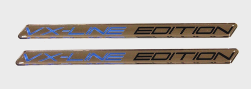 VX-LINE EDITION Blue/Black 143mm HIGH GLOSS DOMED GEL Stickers/Decals ...