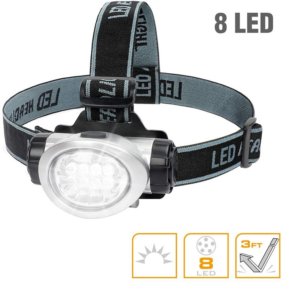 EverBrite 5Pack LED Headlamp Pivoting Head w/Adjustable Headband 4 ...