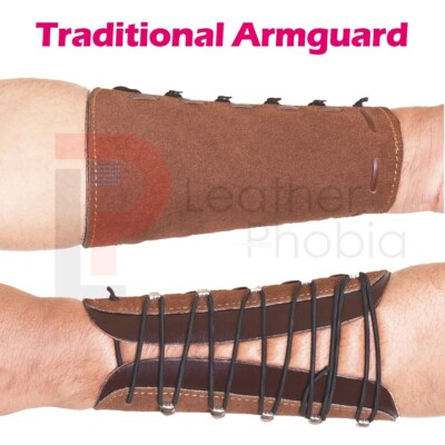 Leather Archery Arm Guard Traditional Bow Longbow Recurve Bow Forearm ...
