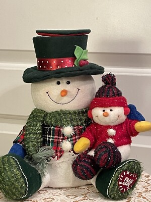 Avon Ltd Edition Snowman Child & Hat Surprise 2004 Christmas Decor | eBay