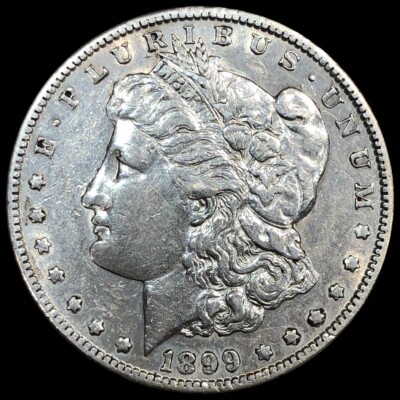 1899-S Morgan Dollar AU+ Almost Uncirc Cleaned KEY DATE COIN Great ...