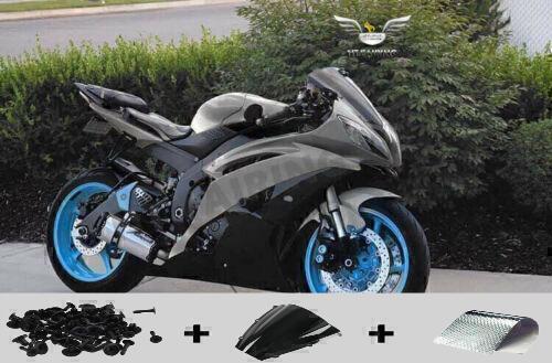 NTU Fit for Yamaha 2008-2016 YZF R6 Gray Black Injection Molded New ...