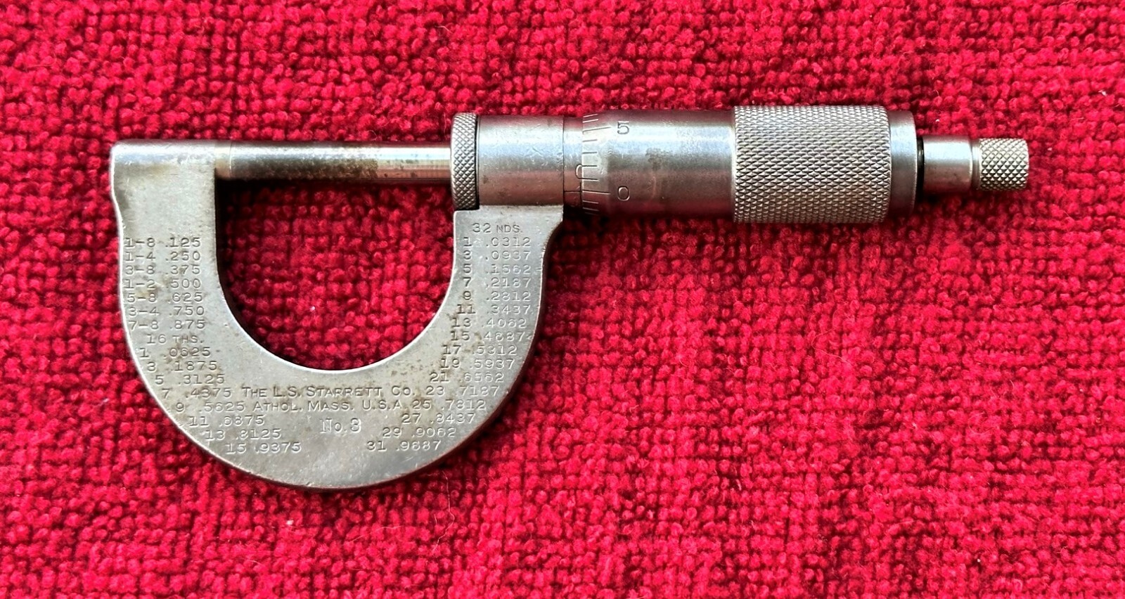 VINTAGE STARRETT 0-1 INCH MICROMETER NO 3 | eBay