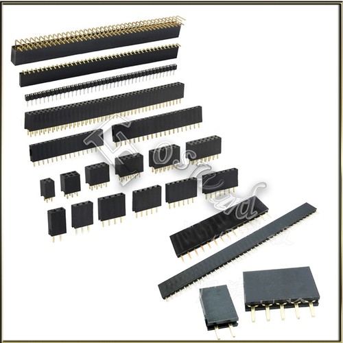 2.54mm 0.1" PCB Header Vertical Female Socket PCB Connector Single ...