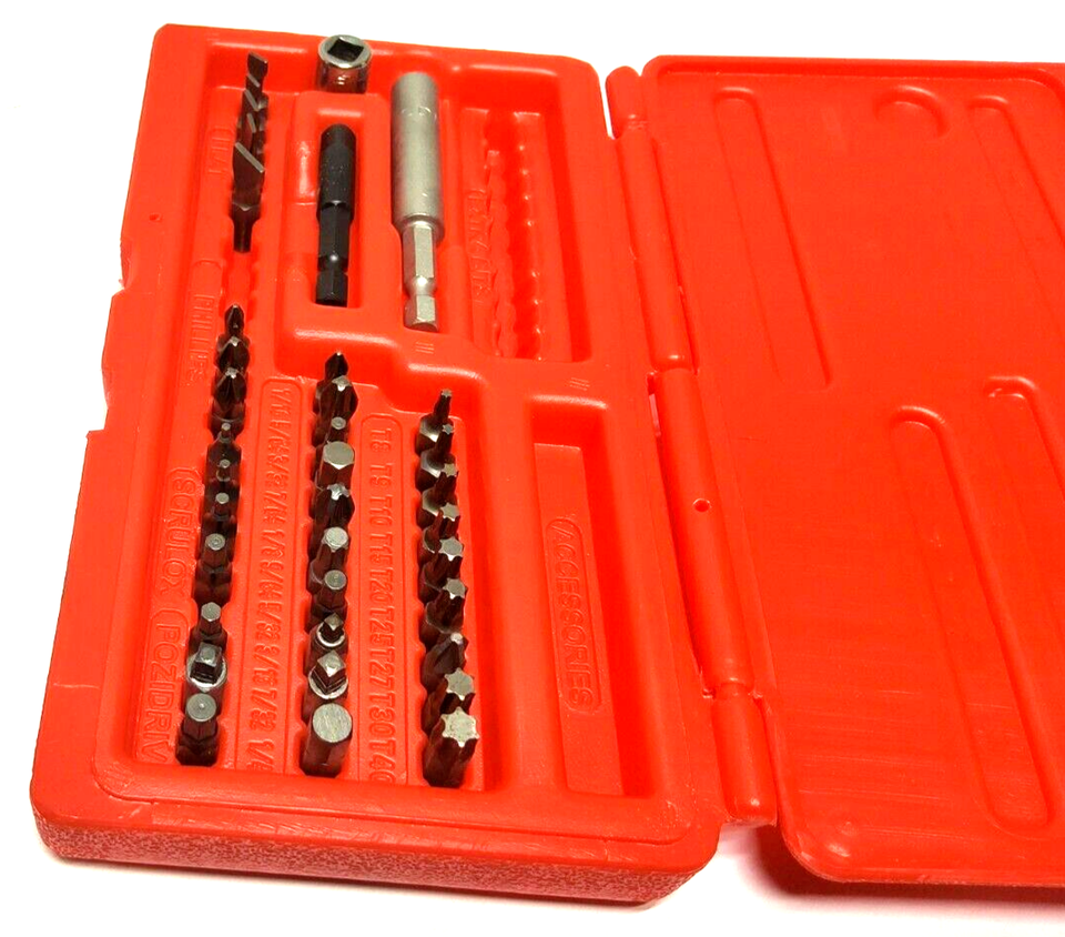 NEW Snap-on™ Master Screwdriver MAGNETIC Bit 37 Pcs Set Red Hard Case ...
