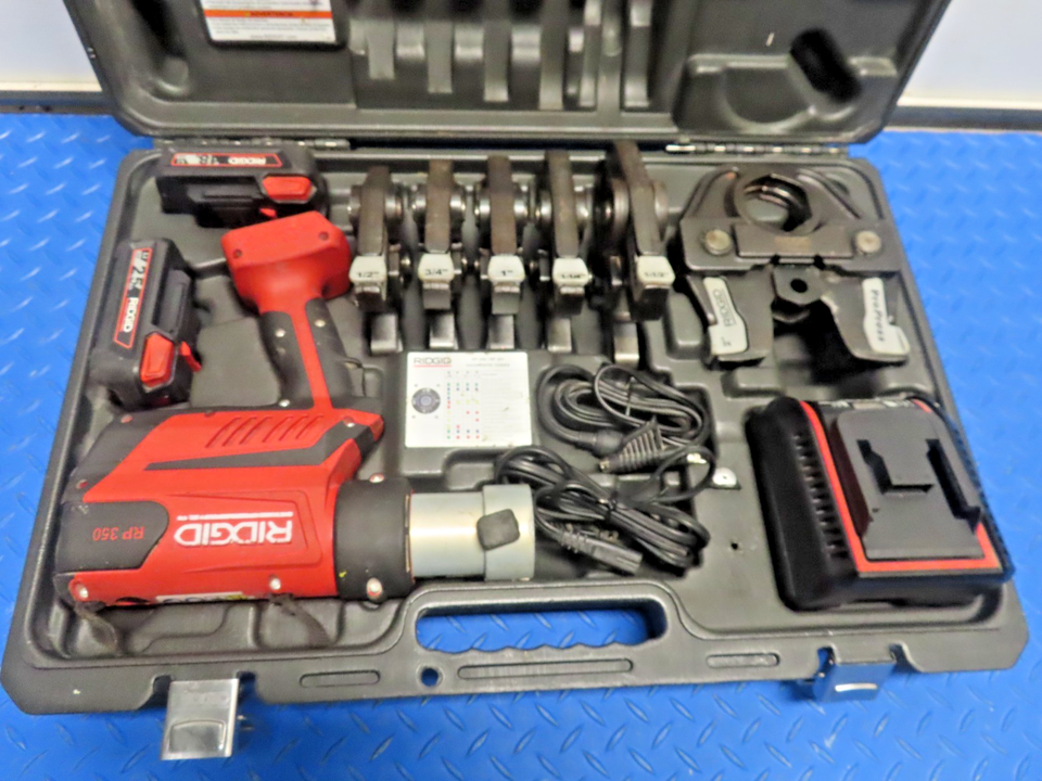RIDGID RP 350 PRESS TOOL KIT, BATTERY AND CHARGER, 1/2" - 2" PROPRESS ...
