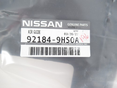 Genuine OEM Nissan 92184-9HS0A Passenger RH Front Air Deflector 2015 ...