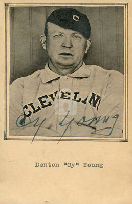 Cy Young Signed Autograph Vintage Postcard COPY | eBay