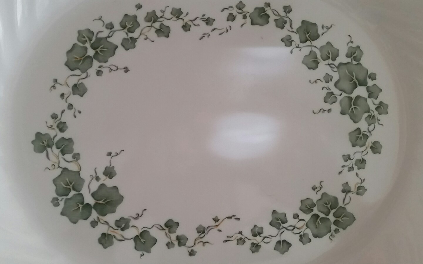 Corelle CALLAWAY Platter Oval 12" Serving Green Ivy White Swirl | eBay