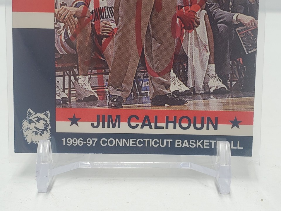1996-97 First Union Connecticut UCONN Team Issue Jim Calhoun signed ...