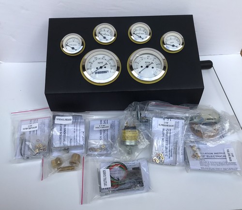 MOTOR METER 6 Gauge Set Classic Mechanical Speedometer Electrical ...
