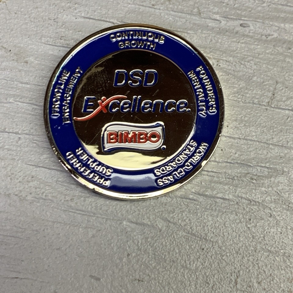 Bimbo Bakeries DSD Excellence Direct Sales Delivery Vendor Award Coin ...