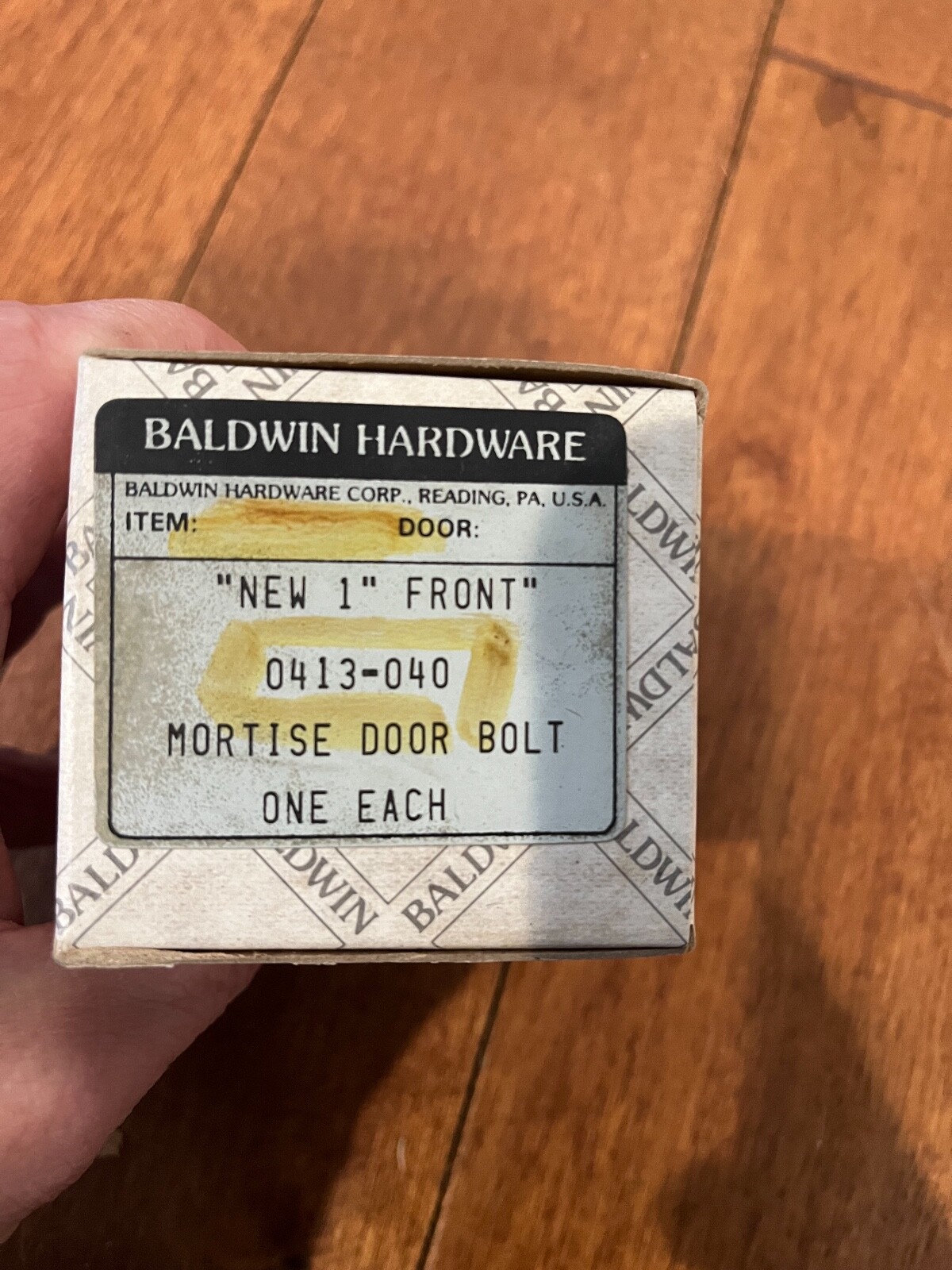 Baldwin Mortise Door Bolt kit w thumb turnpiece,Satin Brass, USA made ...