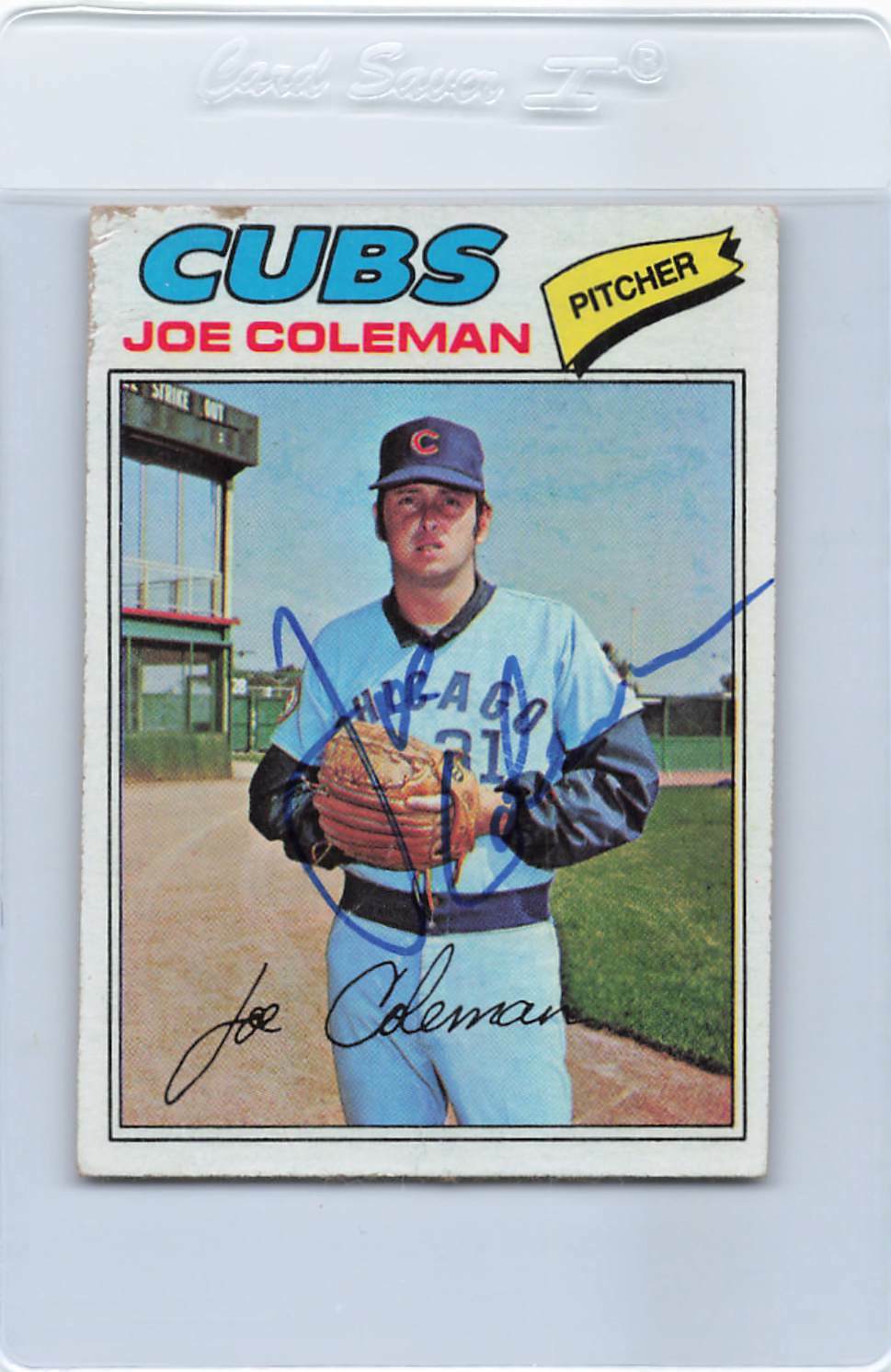 1977 Topps #219 Joe Coleman Chicago Cubs Signed Auto *F6489 | eBay