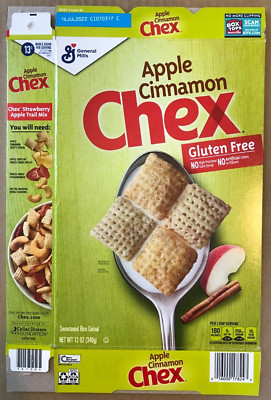 EMPTY Apple Cinnamon Chex Cereal Box Crumble Chex Mix Recipes GM ...