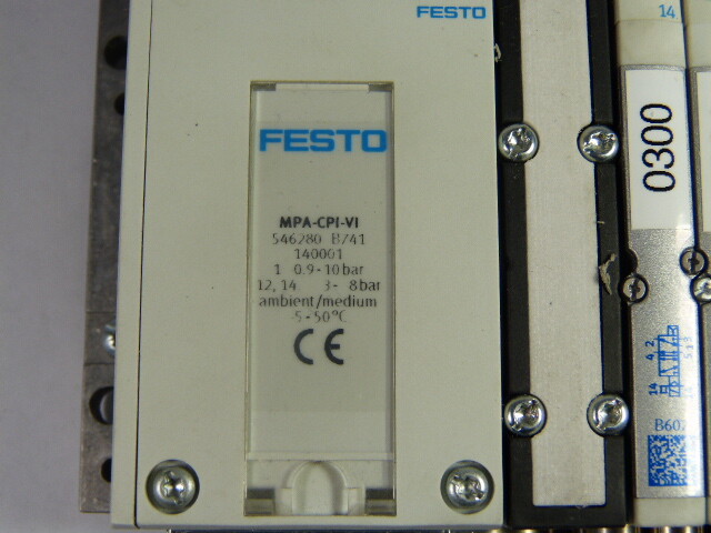 Festo MPA-CPI-VI/B602/AD02 Solenoid Valve Assembly W/ 4 B602 & 3 AD02 ...