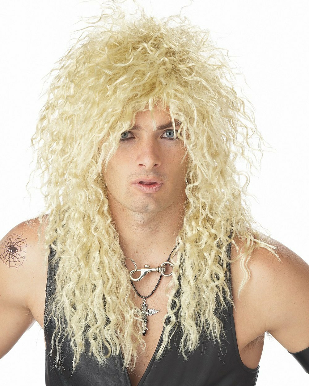 W353 Headbanger Blonde 80s Rock n Roll Rocker Heavy Metal Bon Jovi ...