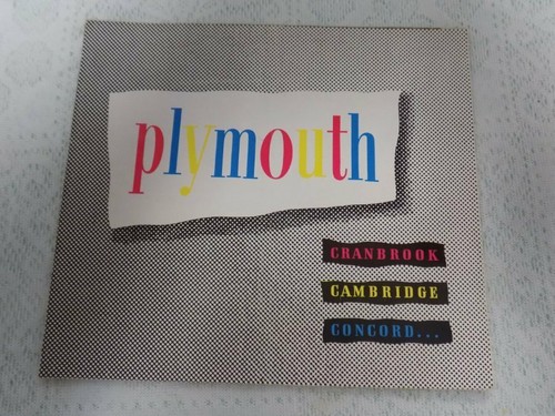 VINTAGE FLYER/BROCHURE~PLYMOUTH CRANBROOK, CAMBRIDGE, CONCORD,~SET OF 2 ...