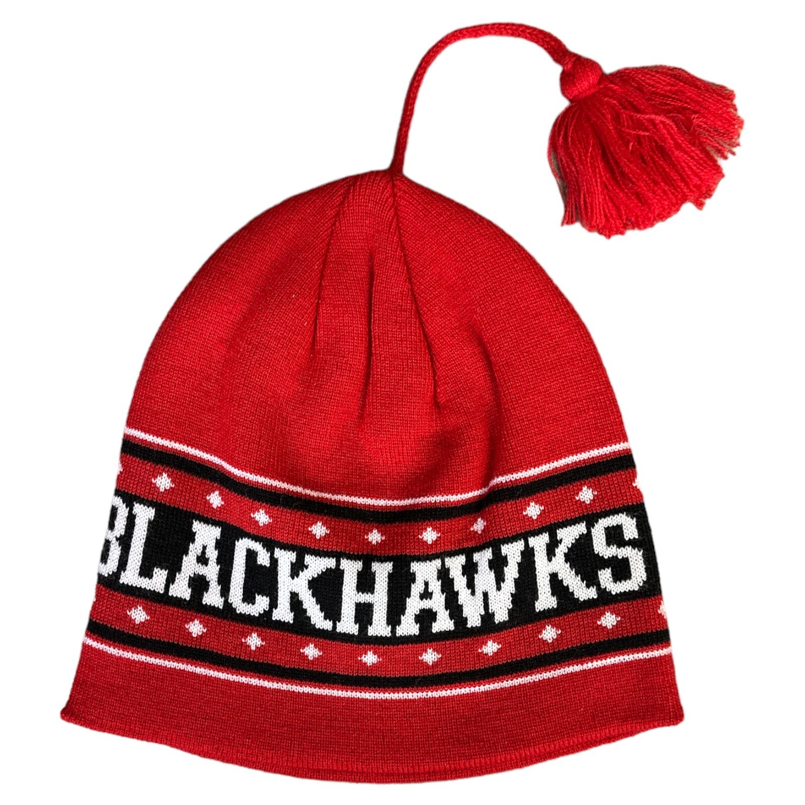 NHL Chicago Blackhawks Tassel Beanie Hat Cap Lid | eBay