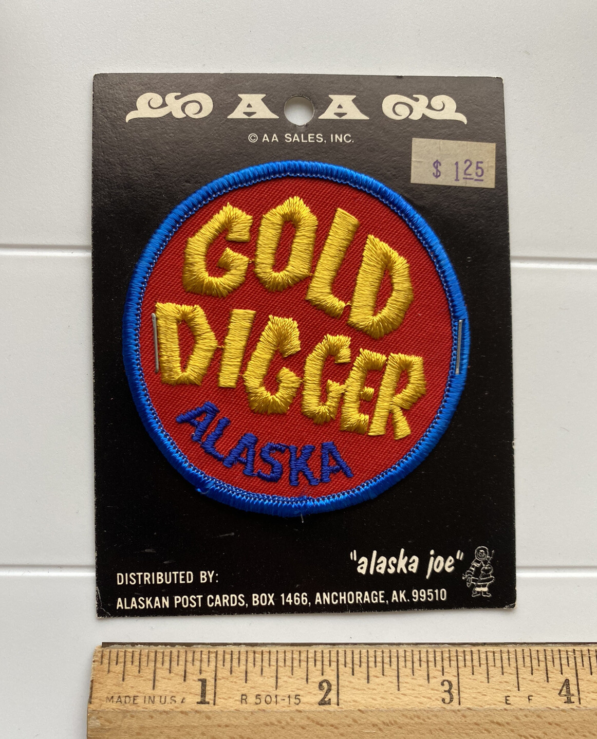 NIP Alaska Gold Digger Alaskan Souvenir Round Embroidered Patch Badge ...