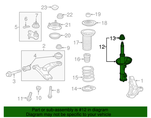 Genuine Toyota Suspension Strut (Left Front) 48520-80265 | eBay