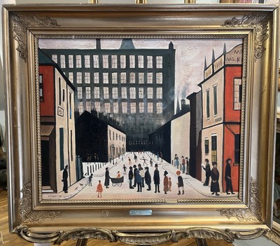 OLD MASTER Signed L S Lowry " Factory time " Oil Painting 20th Century ...