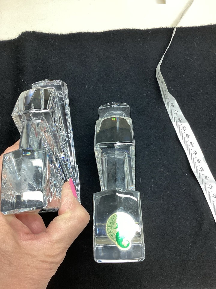 Waterford Crystal Bookends Set Quadrant Dorset Fan /Block Pattern, Made ...