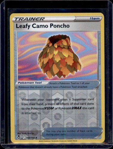 Leafy Camo Poncho 160/195 Reverse Holo SWSH12: Silver Tempest Pokemon ...