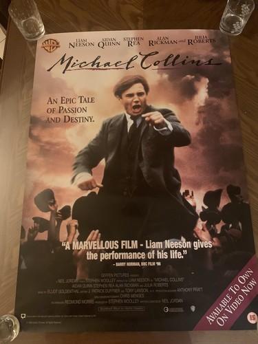 MICHAEL COLLINS VHS SHOP DISPLAY MOVIE POSTER 33 X 23 INCH 1996 LIAM ...